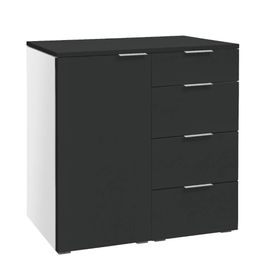 Pharao24.de Kommode Wohnzimmer Kommode mit Dreht&uuml;r und Metallgriffen