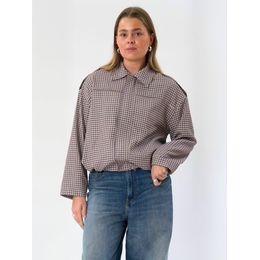 Blusenjacke ITS MAY "ITS MAY Between season jackets Livia", Damen, Gr. XL, light braun, Obermaterial: 95% Polyester - PES, 5% Elasthan, Jacken Blusenjacke