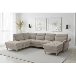 Sit & More Wohnlandschaft SIT & MORE "Pamela", taupe, B:292cm H:90cm T:212cm, 95% Polyester 5% Polyamid, Sofas, Wohnlandschaft