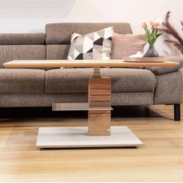 Pharao24.de Wohnzimmertisch Designercouchtisch in modernem Design h&ouml;henverstellbar