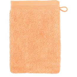 M&ouml;ve Waschhandschuh M&Ouml;VE "Superwuschel Waschhandschuh", blau (peach fuzz), B:15cm L:20cm, Walkfrottier, Baumwolle, Handt&uuml;cher, mit Biesenbord&uuml;re und praktischem Kordelaufh&auml;nger