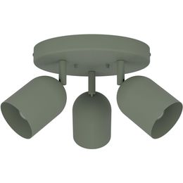 Eglo Deckenspot "TILSTON Spotlampe - Stahl - E14 - 3X40W - IP20", gr&uuml;n, 3, &Oslash; 25cm H: 21cm, 1 Stk., Leuchten, Deckenlampe, Deckenstrahler, Strahler, H21 x &Oslash;25 cm, Deckenspot