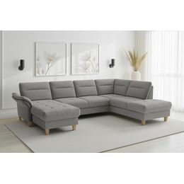 Sit & More Wohnlandschaft SIT & MORE "Pamela", stone, B:292cm H:90cm T:212cm, 100% Polyester, Sofas, Wohnlandschaft