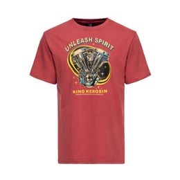 King Kerosin Herren Acid Wash T-Shirt Unleash Spirit