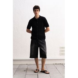 Herren Baumwoll-Polohemd mit Textdruck