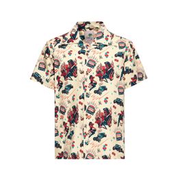 King Kerosin Herren Hawaii Hemd Rockabilly Devil