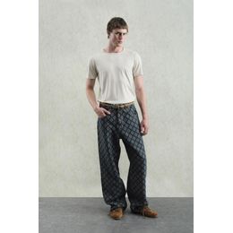 Baggy Fit Bedruckte Denim-Jeans