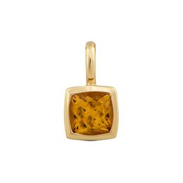 OROLINO Anh&auml;nger Gold 585 mit echtem Citrin 5x5mm