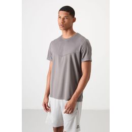 Herren T-Shirt aus solidem Polyester mit Rundhalsausschnitt
