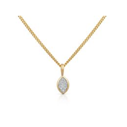 OROLINO Halskette Gold 585 mit 6 nat&uuml;rlichen Brillanten zus. 0,03ct.