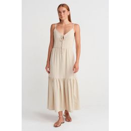 &Auml;rmelloses A-Linie Maxi-Kleid mit Bindeg&uuml;rtel