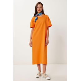 Midi Baumwollkleid mit Schlitz