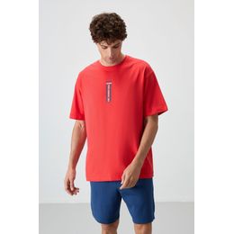 &Uuml;bergr&ouml;&szlig;e Baumwoll Rundhalsausschnitt Bedrucktes T-Shirt