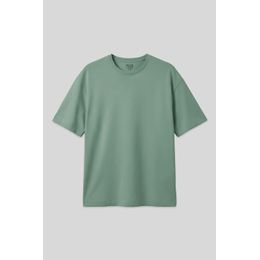 Oversized Baumwollmischung Rundhals-T-Shirt