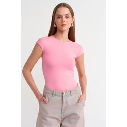 Damen Slim Fit Rundhalsausschnitt T-Shirt