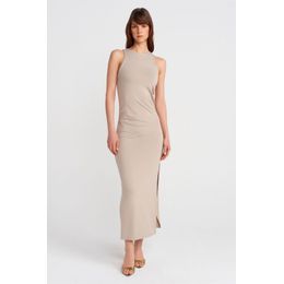 &Auml;rmelloses Bodycon-Maxikleid mit Schlitz