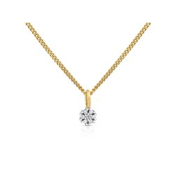 OROLINO Halskette Gold 585 zweifarbig 42/45cm lang mit Brillant 0,006ct.