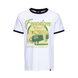 King Kerosin Herren Ringer T-Shirt Freedom and Peace