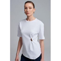 Damen Rundhals Kurzarm Jersey T-Shirt