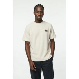 Jack & Jones Kurzarmshirt JACK & JONES "JJDAYTONA TEE SS CREW NECK SN", Jungen, Gr. XL, beige (antique wei&szlig; detail:melange), Jersey, Obermaterial: 58% Polyester, 40% Baumwolle, 2% Elasthan, meliert, normal, Rundhals, Shirts