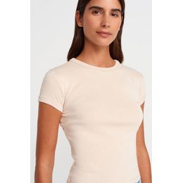 Damen Slim Fit Baumwoll-Crop-Top