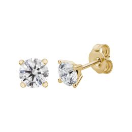 Lyomi Ohrstecker 585/- Gelbgold 2 synth. Diam. 1,0 ct.