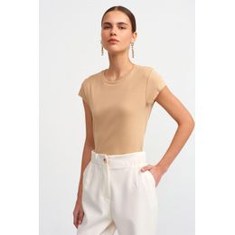 Slim Fit Baumwoll Rundhals T-Shirt