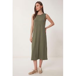 A-Linien-Midikleid mit Tasche