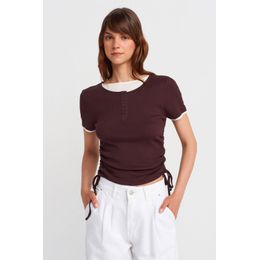 Damen Baumwoll Slim Fit Rundhals T-Shirt