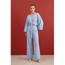 Baumwoll-Co-Ord-Set mit Bindung