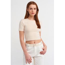 Damen Slim Fit Crop T-Shirt