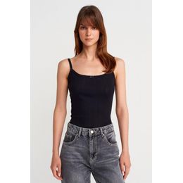 Schlankes, geripptes Baumwoll-Cami-Top