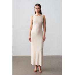 Rippoptik &Auml;rmelloses Bodycon-Maxikleid