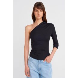 Schulterfreies Cut-out Slim-Fit Bluse