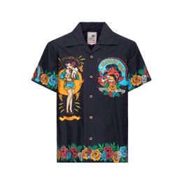 King Kerosin Herren Hawaii Hemd Acapulco Gold