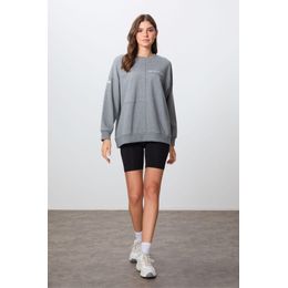&Uuml;bergro&szlig;er Rundhals-Sweatshirt