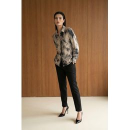 Schlangenprint Satin Woven Hemd