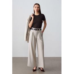 Gestreifte weite plissierte Hosen