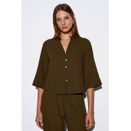 Damen Polyester Crepe Bluse