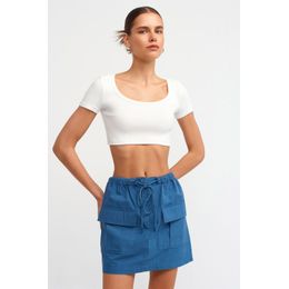 Damen Ripp-Crop-T-Shirt