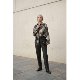 Damen Abstract Samt Gewebtes Hemd