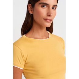 Damen Slim Fit Baumwoll-Crop-Top