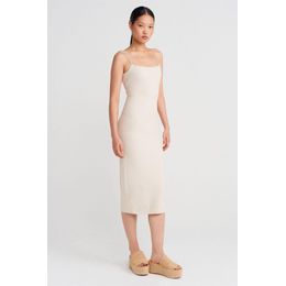 &Auml;rmelloses Bodycon-Midi-Kleid mit Ausschnitt-Detail