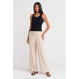 Tencel Weite Hose mit Kordelzugbund
