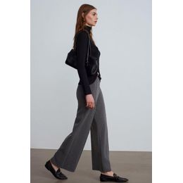 Damen Mid-Waist Weite-gewebte Hose