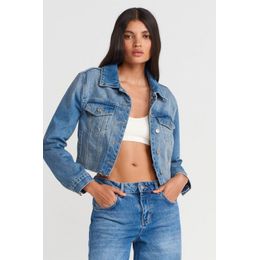 Damen verk&uuml;rzte Jeansjacke