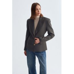 Taillierter Krepp-Blazer mit Schalkragen