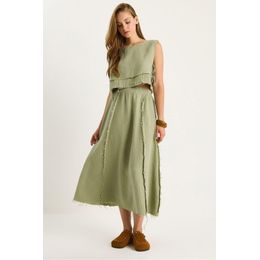 Texturierte Bluse und Rock aus Musselin, zwei-teiliges Set