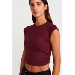 Damen &auml;rmelloses Crop-Top-T-Shirt