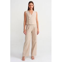 Hochtaillierte breite Crepe-Hose mit G&uuml;rtel